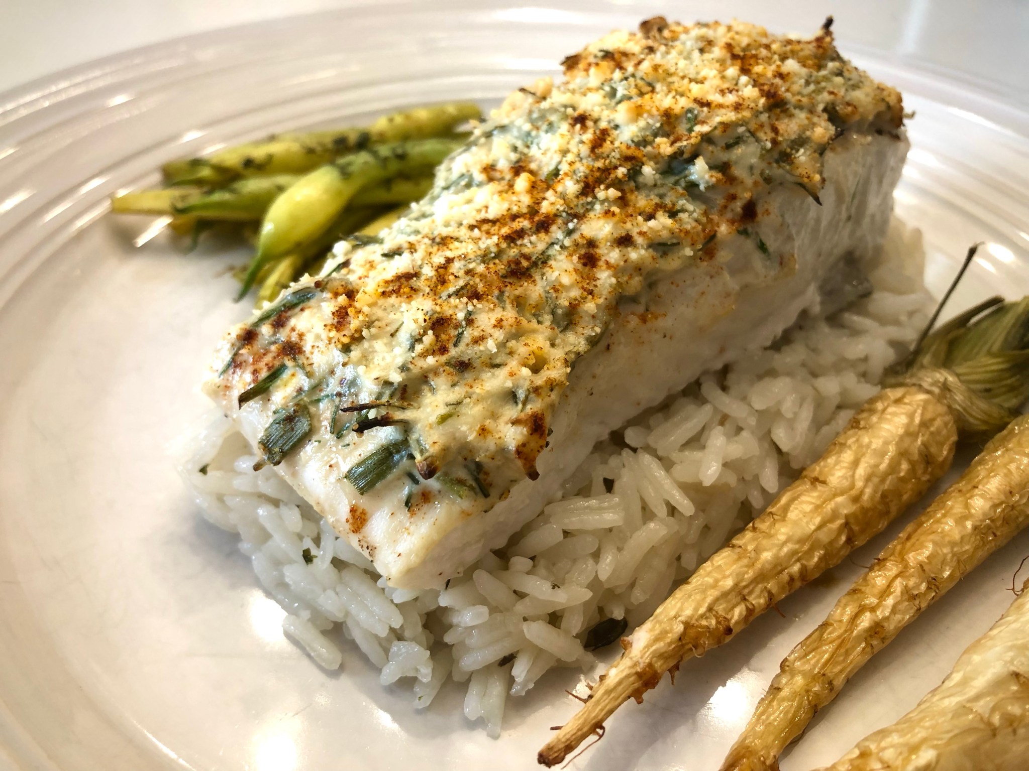 Roasted Halibut Steaks with Lemon-Dill Cream Cheese – Old House on the ...